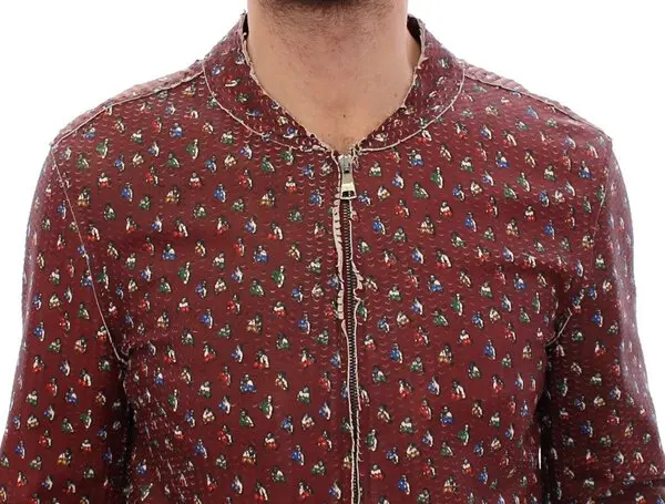 Dolce & Gabbana Leather Boxer Print Jacket