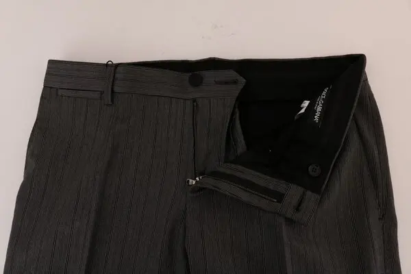 Dolce & Gabbana Wool Striped Trousers - Gray