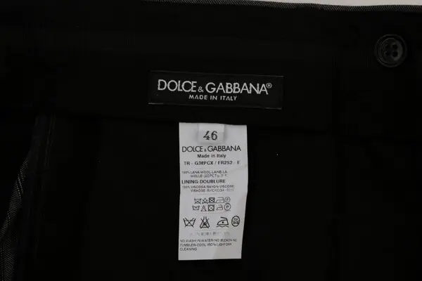 Dolce & Gabbana Wool Striped Trousers - Gray
