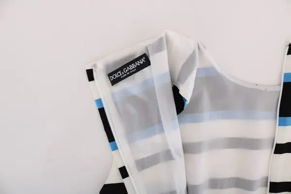 Dolce & Gabbana Striped Silk Stretch Shift Dress