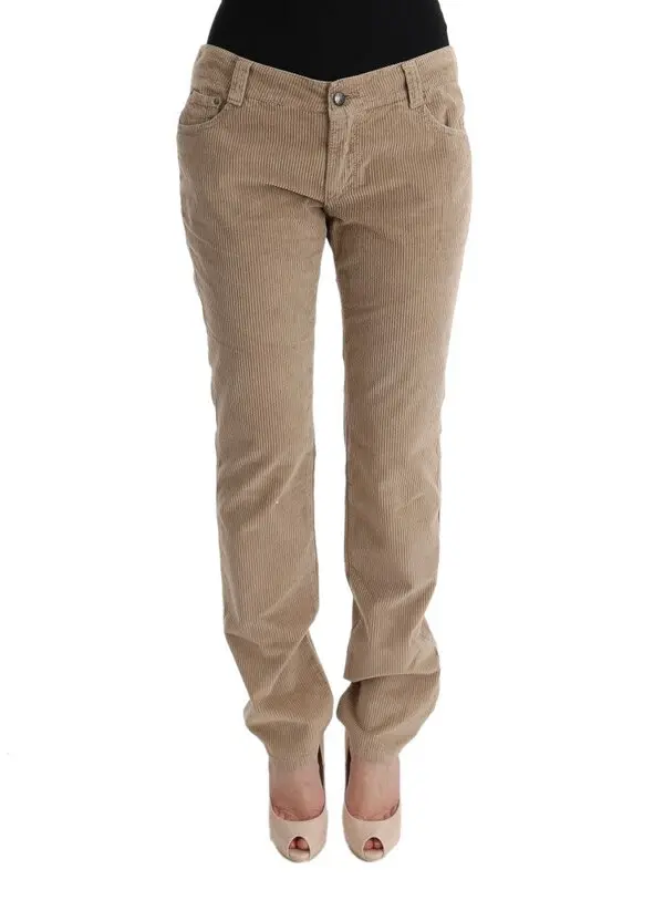 Ermanno Scervino Cotton Velvet Regular Fit Trousers