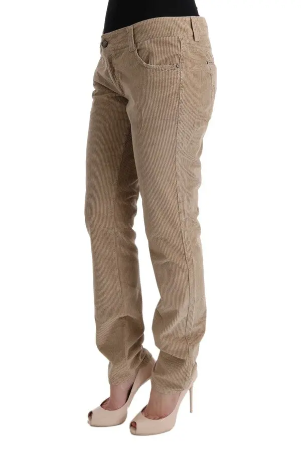 Ermanno Scervino Cotton Velvet Regular Fit Trousers
