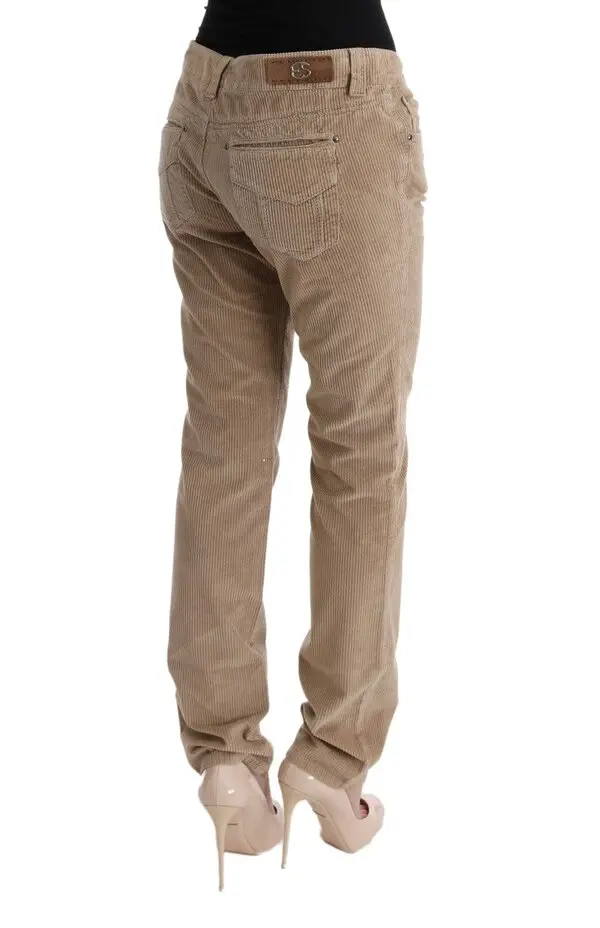 Ermanno Scervino Cotton Velvet Regular Fit Trousers