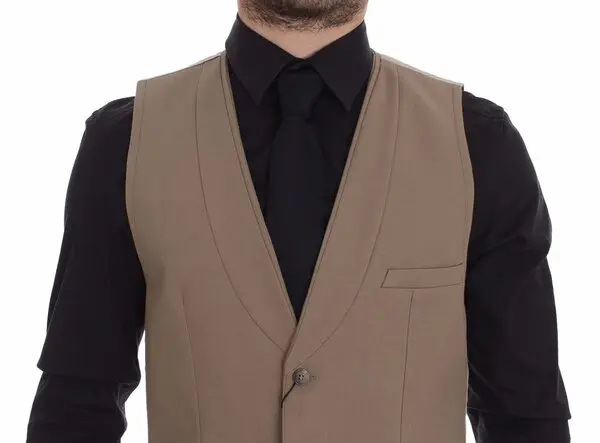 Dolce & Gabbana Cotton Slim Fit Dress Vest