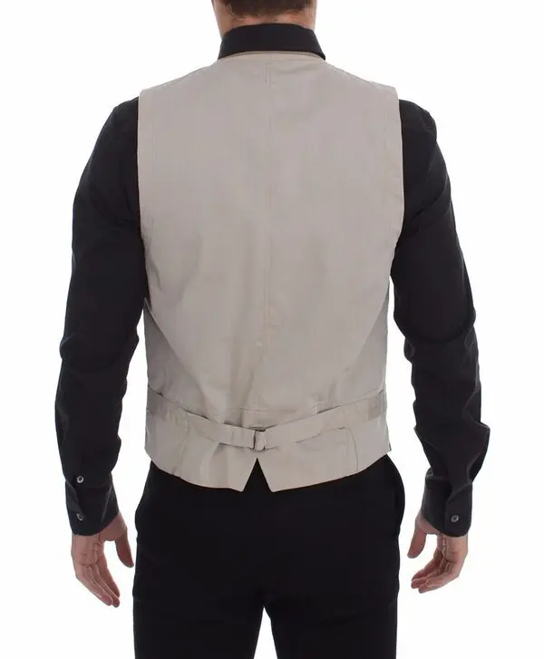 Dolce & Gabbana Cotton Slim Fit Dress Vest