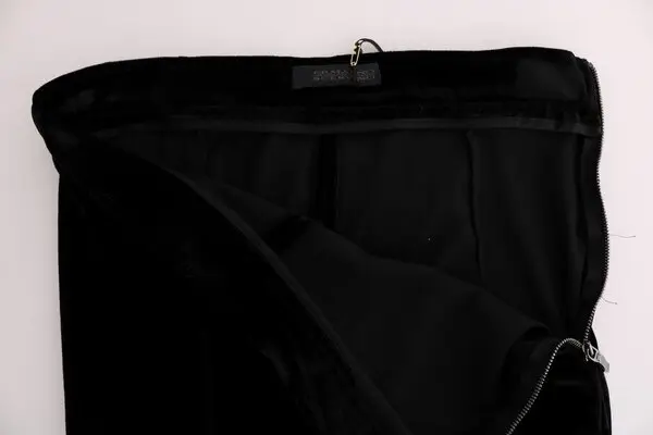 Ermanno Scervino Velvet Slim Fit Pants - Black