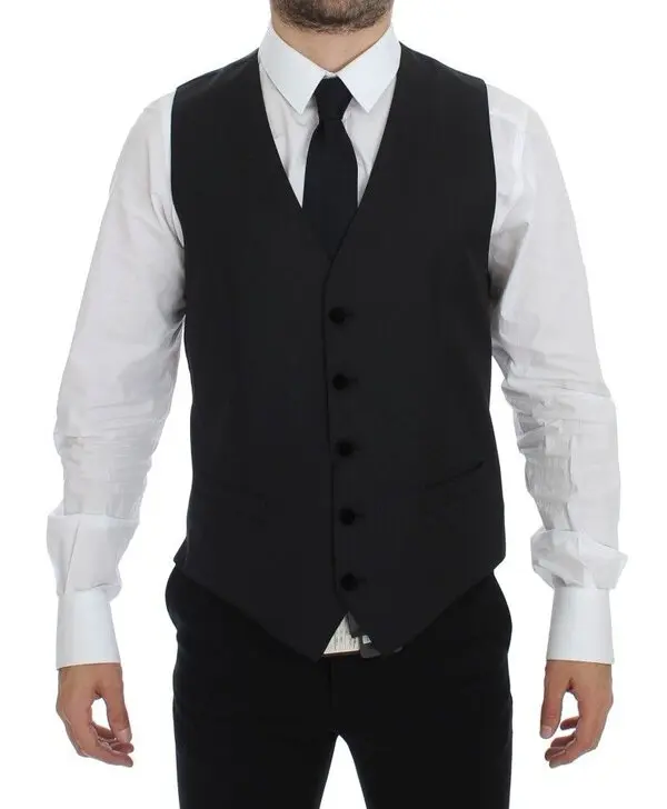 Dolce & Gabbana Wool Dress Vest - Gray