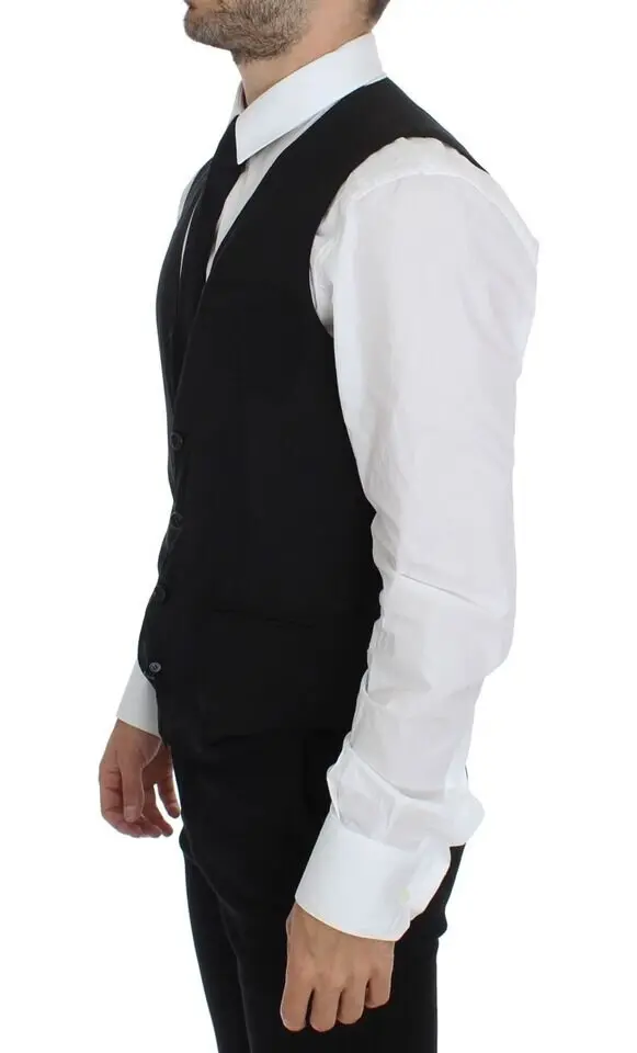 Dolce & Gabbana Wool Dress Vest - Black