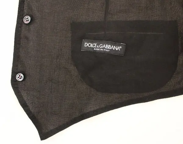 Dolce & Gabbana Wool Dress Vest - Black