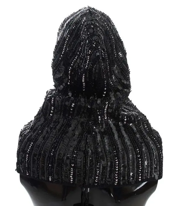 Dolce & Gabbana Knitted Sequin Hood Scarf Hat