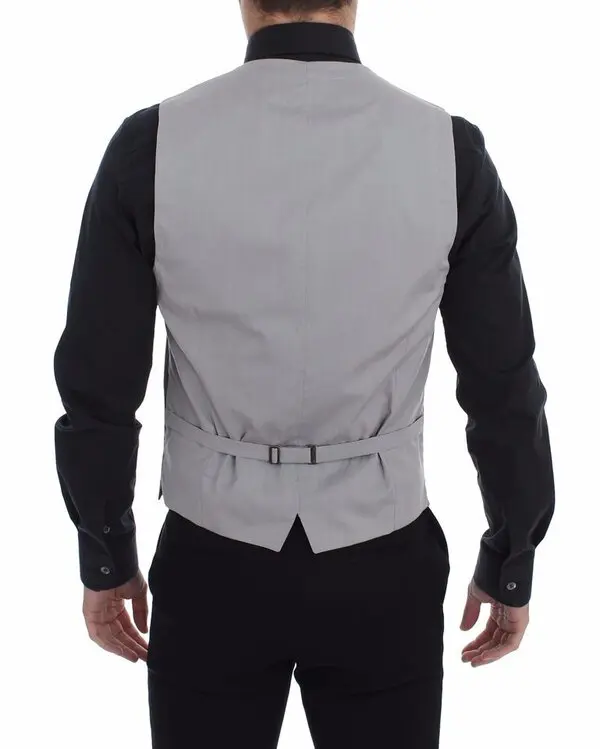 Dolce & Gabbana Cotton Slim-fit Dress Vest - Gray