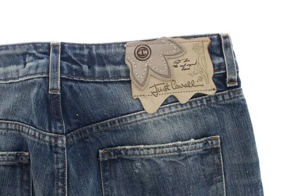 Roberto Cavalli Torn Straight Fit Jeans