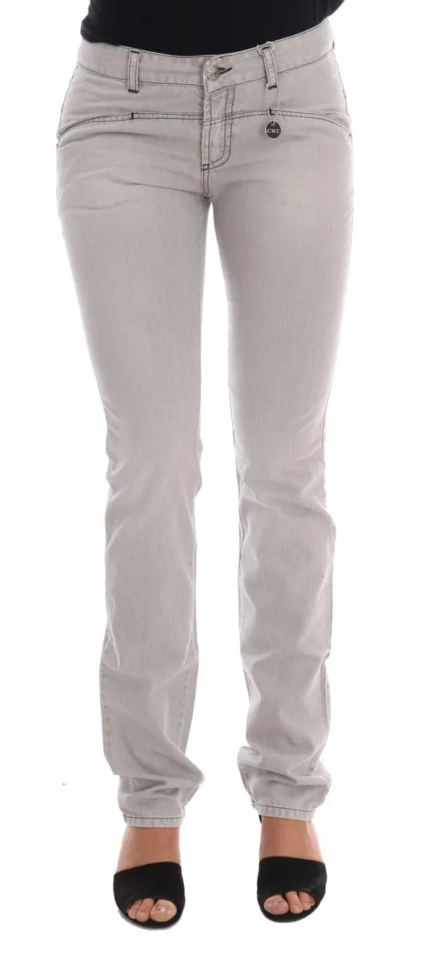 Costume National Wash Cotton Slim Jeans