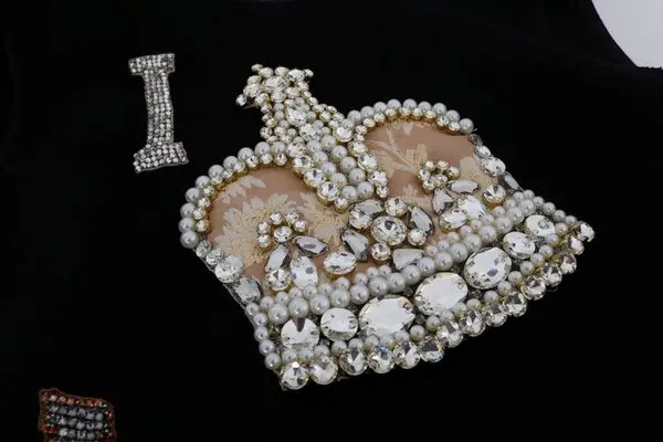 Dolce & Gabbana Crystal Embellished Wool Shift Dress