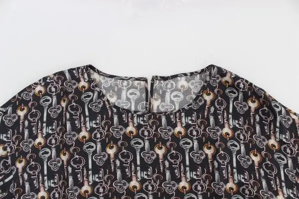 Dolce & Gabbana Printed Silk Blouse - Gray