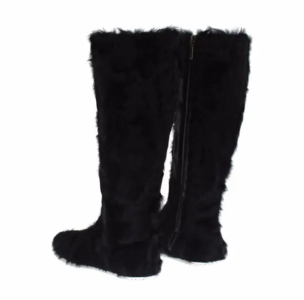 Dolce & Gabbana Xiangao Fur And Leather Flat Boots