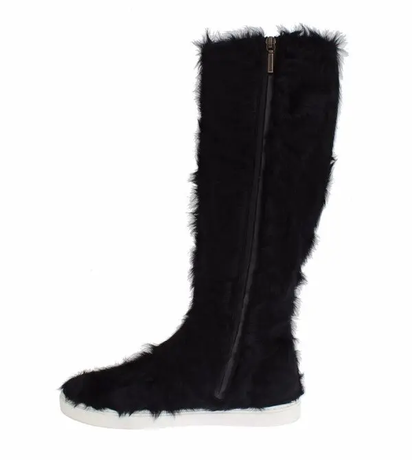 Dolce & Gabbana Xiangao Fur And Leather Flat Boots