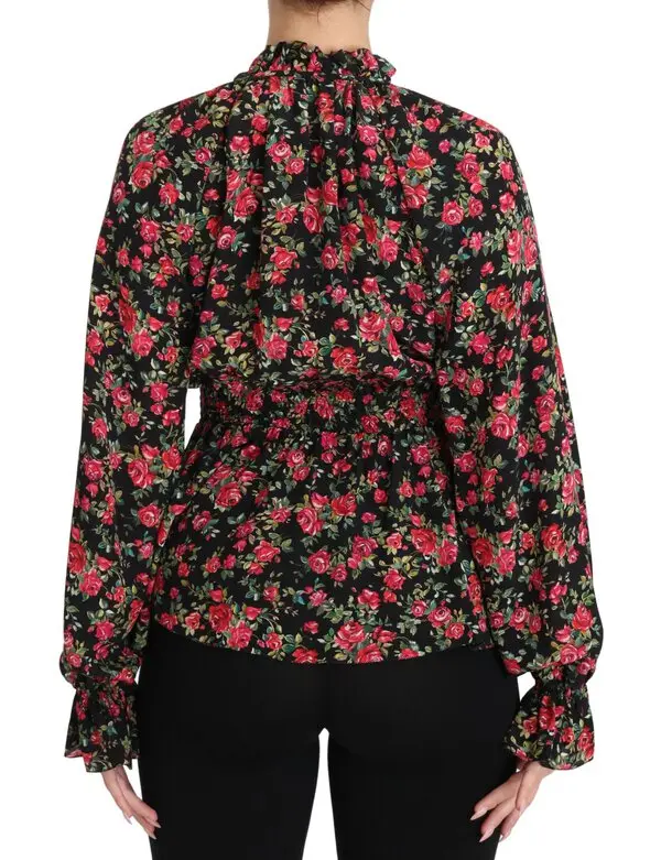 Dolce & Gabbana Floral Print Silk Top