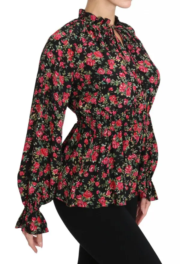 Dolce & Gabbana Floral Print Silk Top