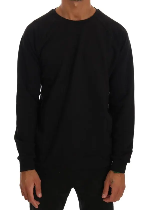 DANIELE ALESSANDRINI Crewneck Pullover Sweater - Black