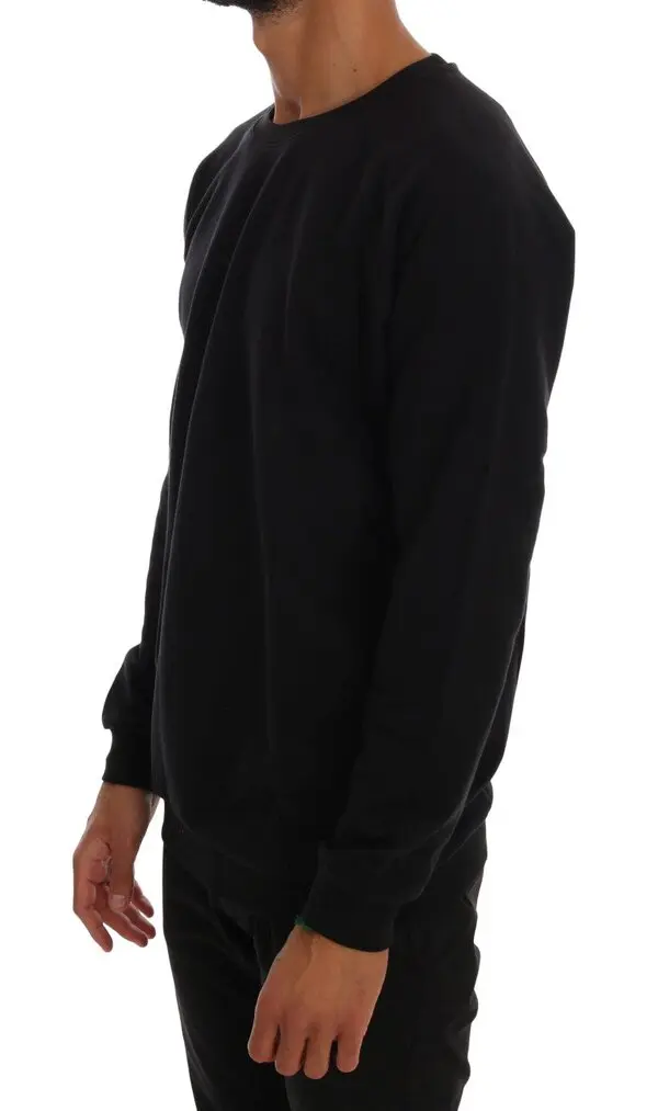 DANIELE ALESSANDRINI Crewneck Pullover Sweater - Black
