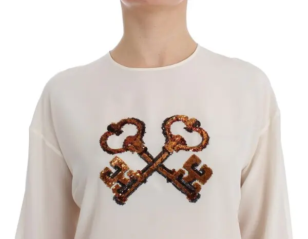 Dolce & Gabbana Silk Sequined Blouse