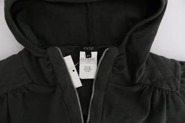 EXTE Hooded Zip-up Cotton Sweater
