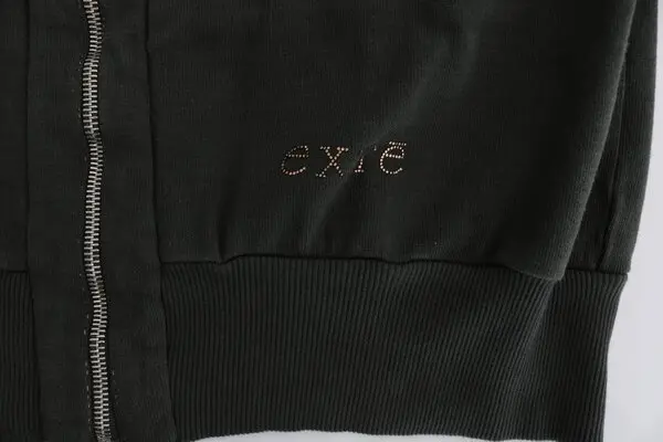 EXTE Hooded Zip-up Cotton Sweater