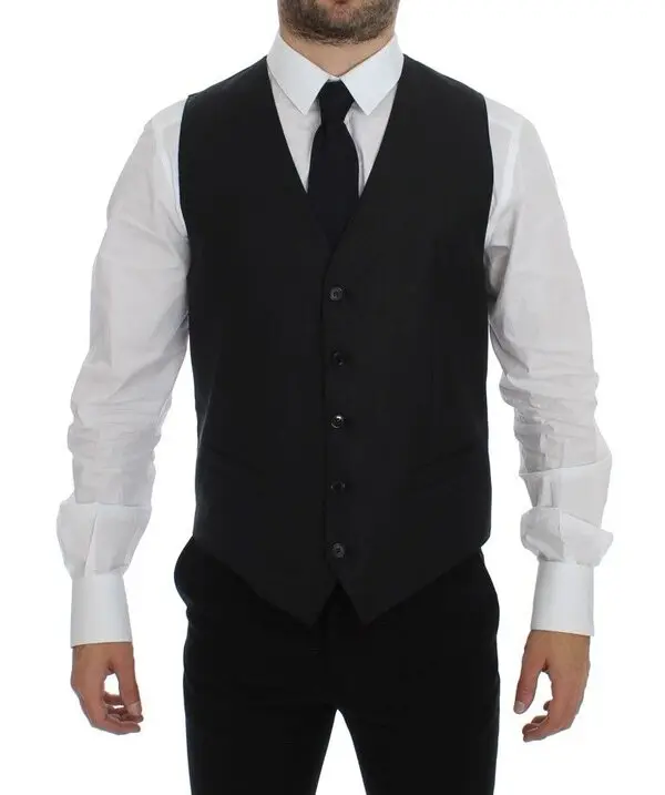 Dolce & Gabbana Wool And Silk Blend Dress Vest