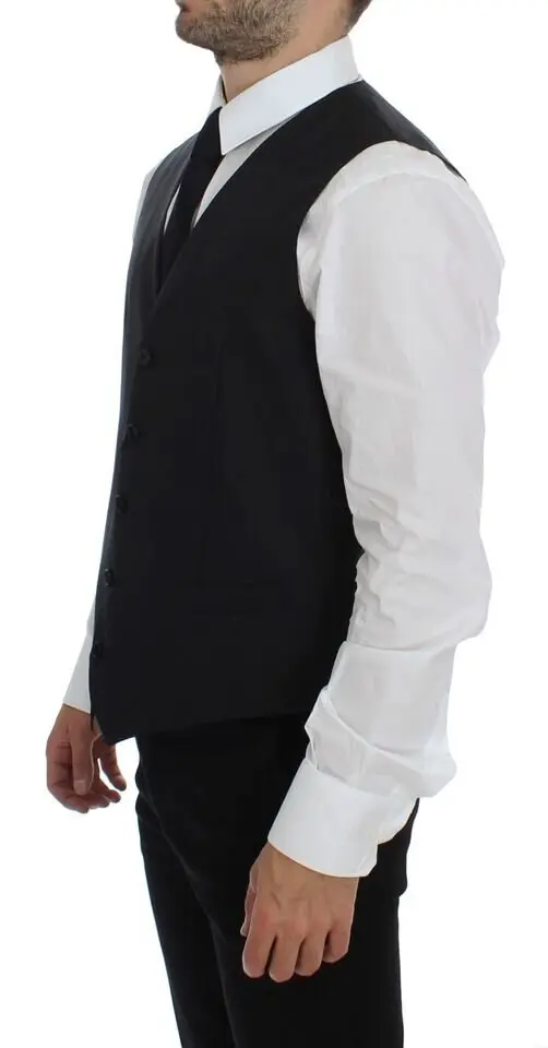 Dolce & Gabbana Wool And Silk Blend Dress Vest