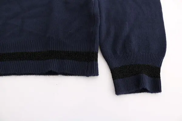 Costume National V-neck Ribbed Fine Knit Sweater