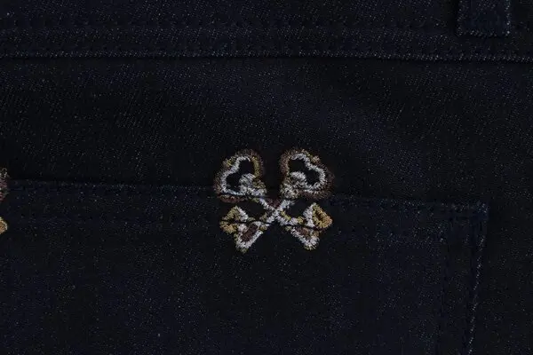 Dolce & Gabbana Key Embroidered Slim Fit Jeans