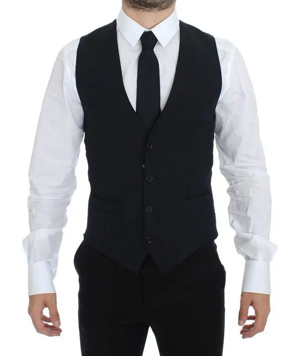 Dolce & Gabbana Wool Dress Vest - Blue