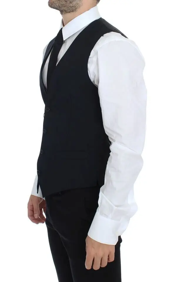 Dolce & Gabbana Wool Dress Vest - Blue