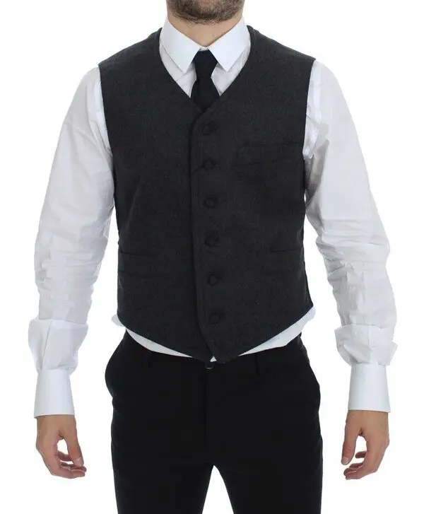 Dolce & Gabbana Wool Blend Vest - Gray