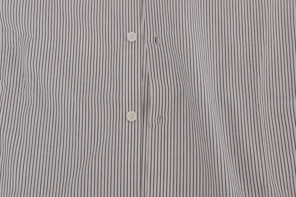 FRANKIE MORELLO White Striped Casual Cotton Regular Fit Shirt