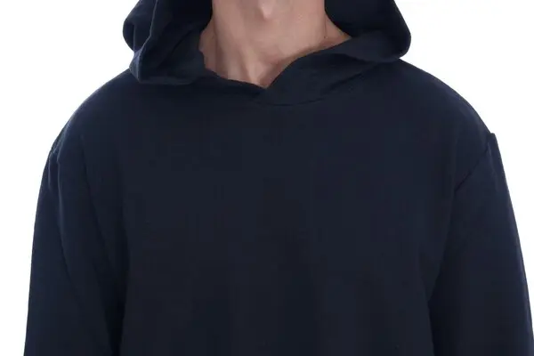 DANIELE ALESSANDRINI Hooded Cotton Sweater - Black