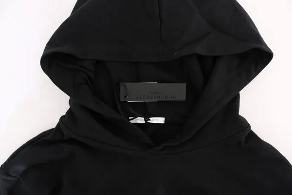 DANIELE ALESSANDRINI Hooded Cotton Sweater - Black