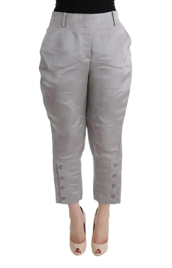 Ermanno Scervino Silk Cropped Trousers