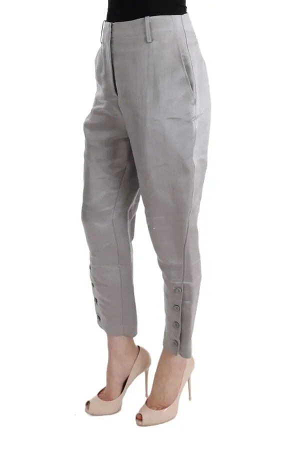 Ermanno Scervino Silk Cropped Trousers