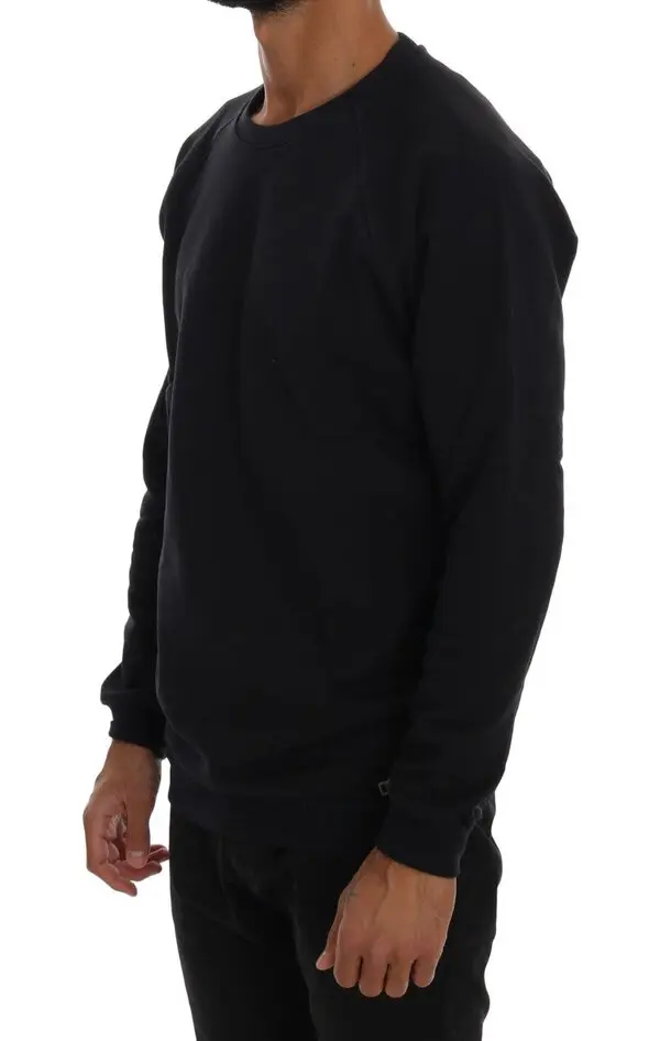 DANIELE ALESSANDRINI Crewneck Cotton Pullover - Blue