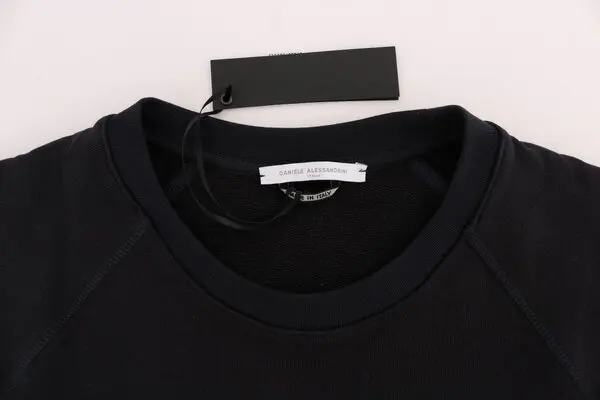 DANIELE ALESSANDRINI Crewneck Cotton Pullover - Blue
