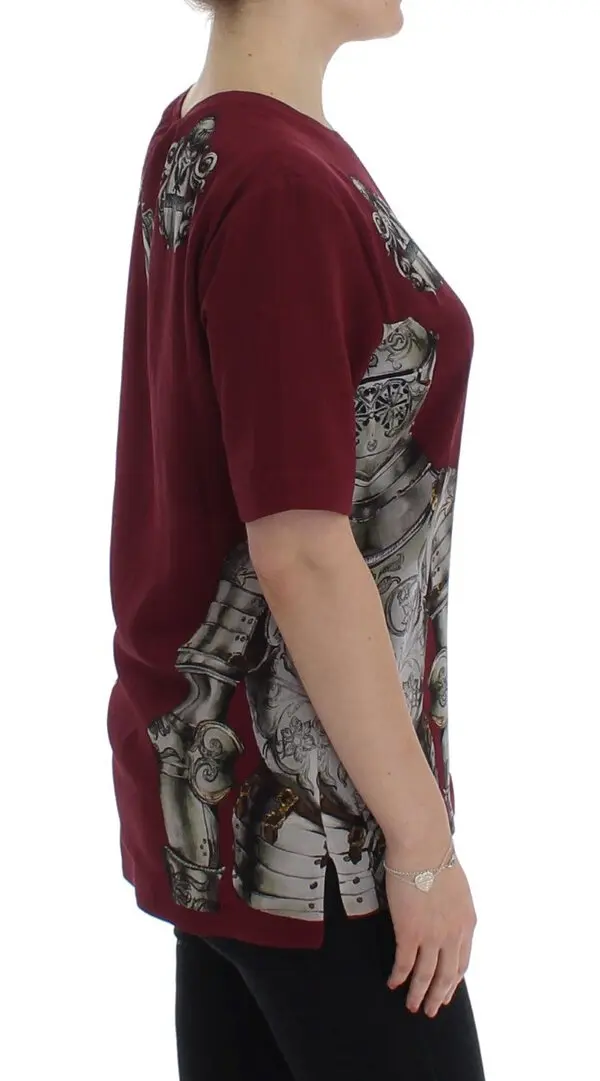 Dolce & Gabbana Knight Print Silk Blouse