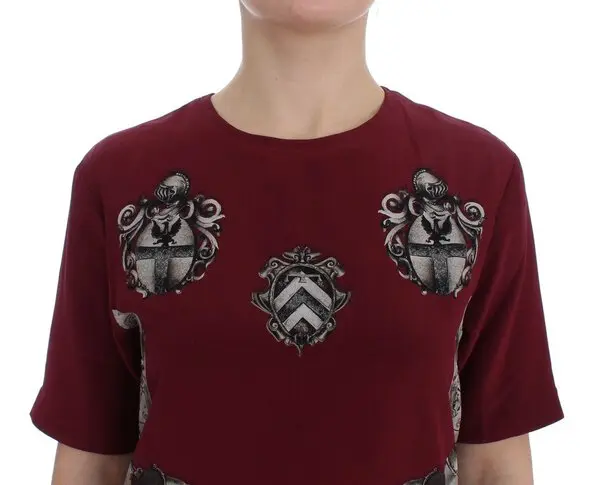 Dolce & Gabbana Knight Print Silk Blouse
