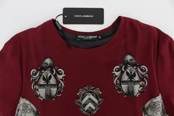 Dolce & Gabbana Knight Print Silk Blouse