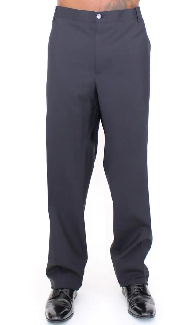 Dolce & Gabbana Wool Stretch Pleated Dress Pants - Black