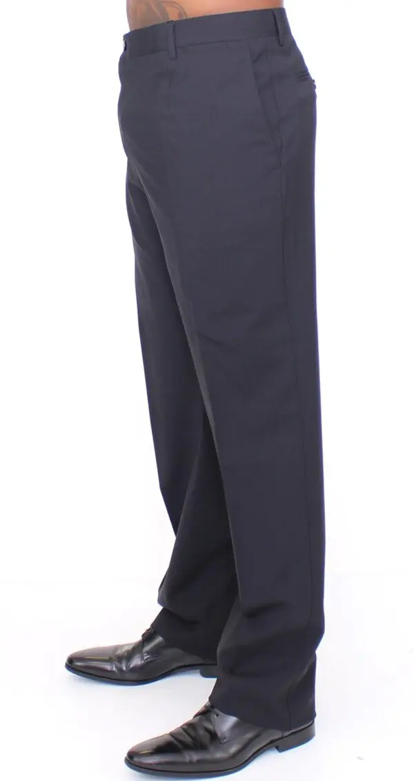 Dolce & Gabbana Wool Stretch Pleated Dress Pants - Black