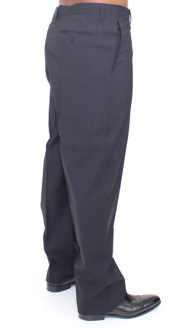Dolce & Gabbana Wool Stretch Pleated Dress Pants - Black