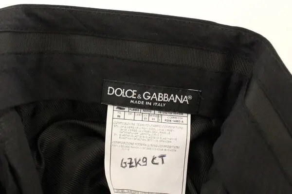 Dolce & Gabbana Wool Stretch Pleated Dress Pants - Black