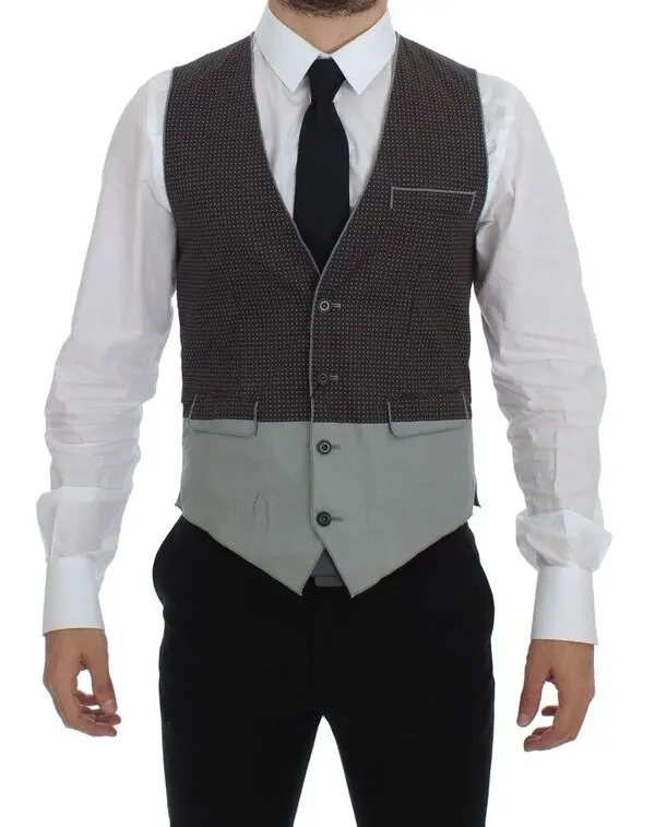 Dolce & Gabbana Polka Dot Vest - Gray